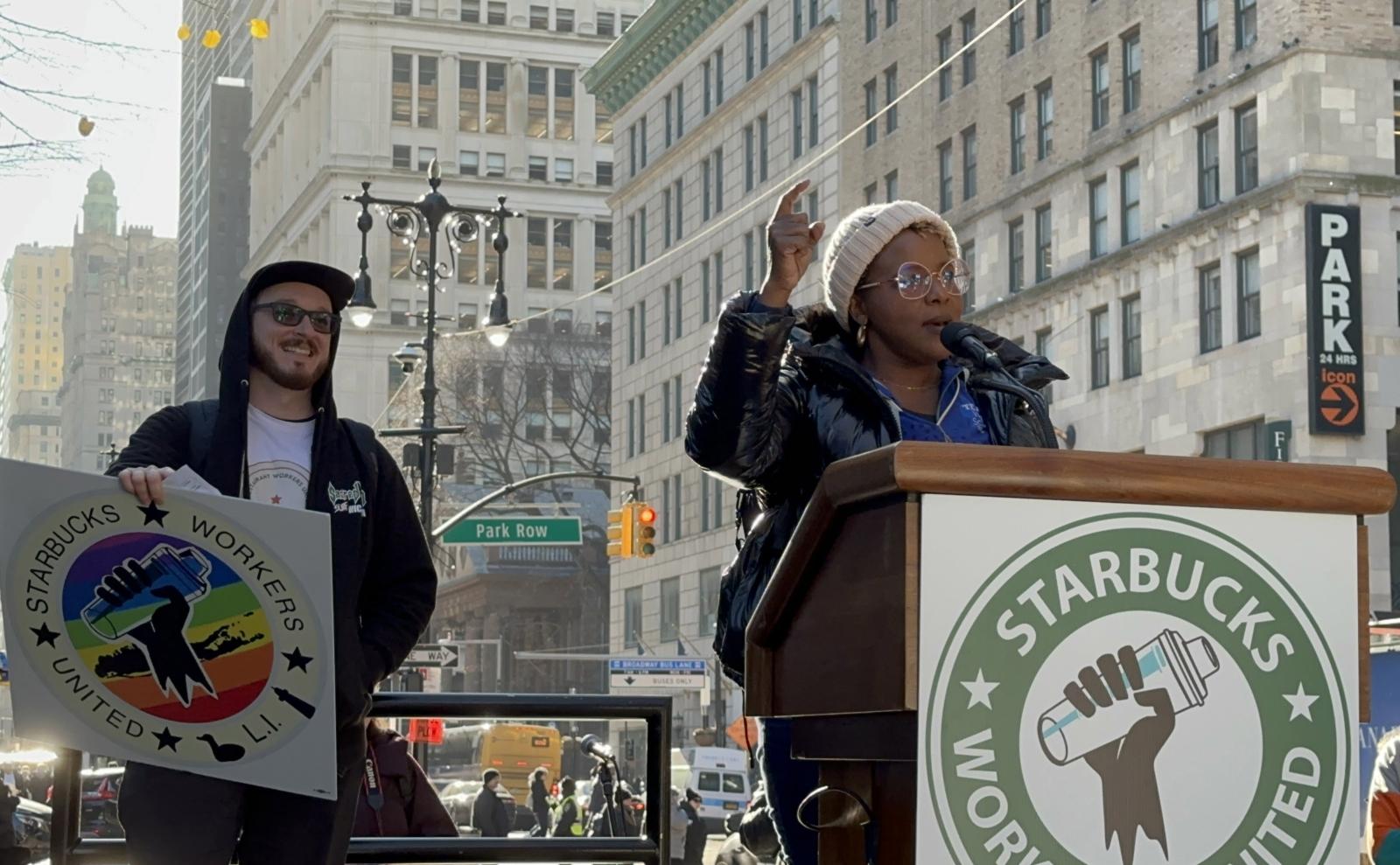 Starbucks union drive marks first year